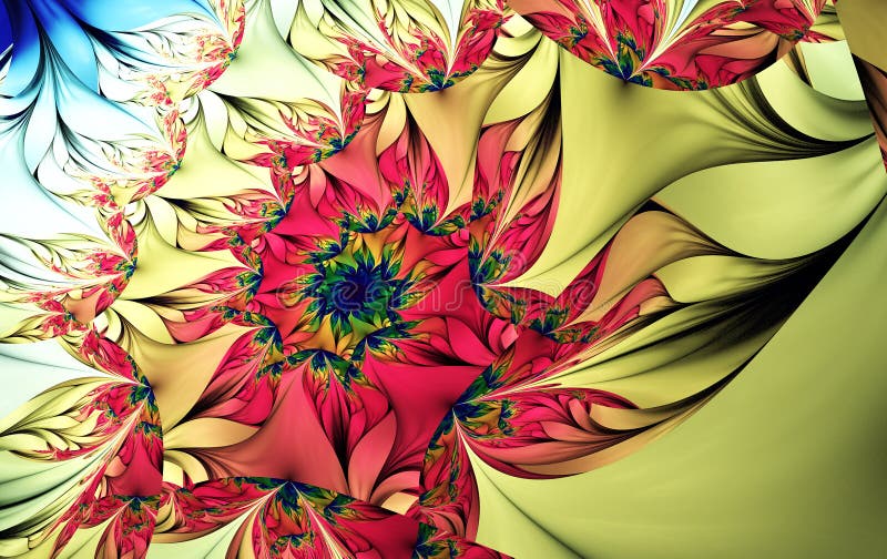 Abstract Fractal Patterns and Shapes.Mysterious Psychedelic Relaxation ...