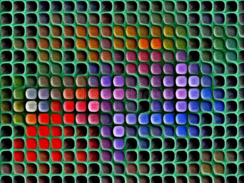 Abstract Fractal Psychedelic Shape Texture with Color Pencil ...