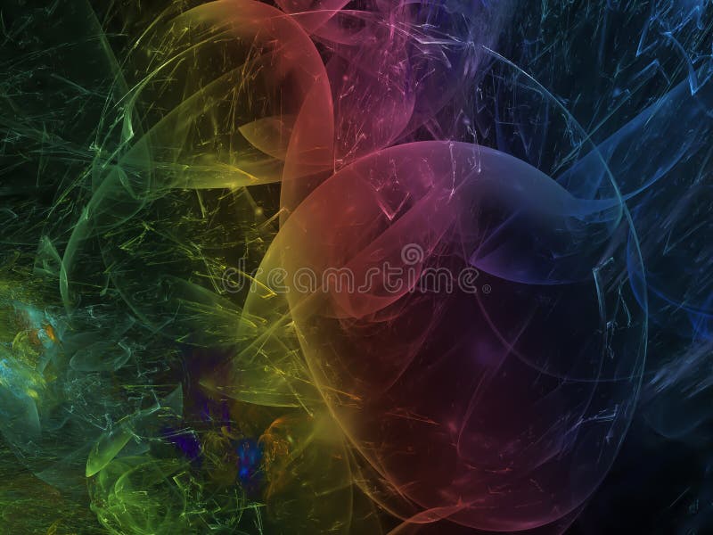 Abstract Fractal Rendering Decor Fancy Flash Visual Harmonious Design ...