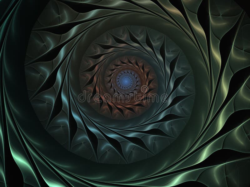 Abstract Fractal Shape. Infinite Spiral Stock Illustration ...