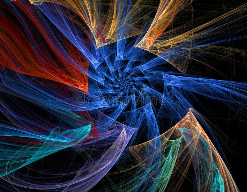 Abstract Fractal Spiral Pattern Stock Illustration - Illustration of ...