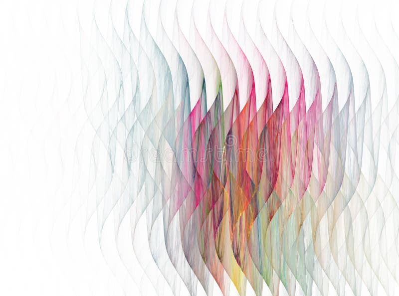 Abstract Fractal Wave Pattern on White Background Stock Illustration ...