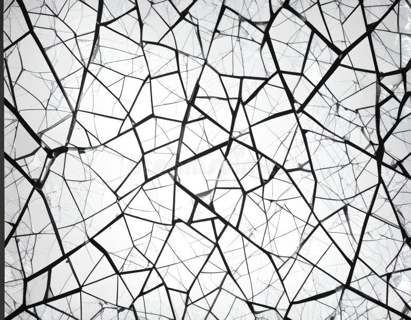 Abstract Fracture White Surface with Broken Glass Pattern Design ...
