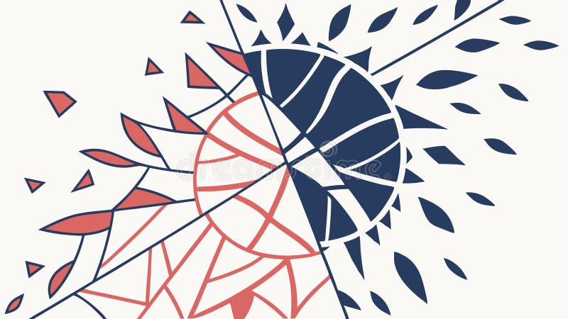 Abstract Fractured Sun with Dynamic Geometric Elements, Broken Light ...