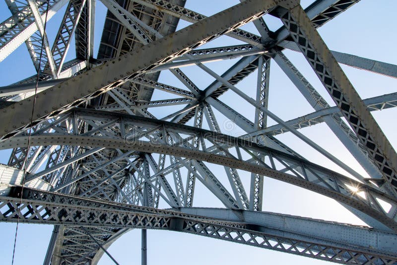 Abstract Fragment of Modern Bridge Frame Closeup Stock Photo - Image of ...