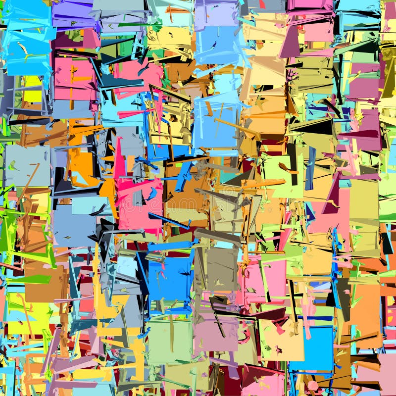 Abstract Fragmented Shape in Rainbow Color Stock Illustration ...