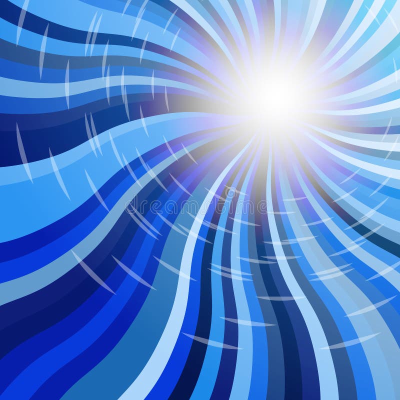 Abstract Frame with Blue Beams Stock Vector - Illustration of burst ...