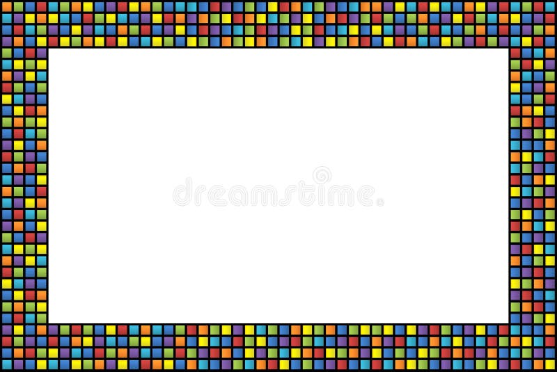 Square Colored Block Picture Frame Stock Vector - Illustration of ...