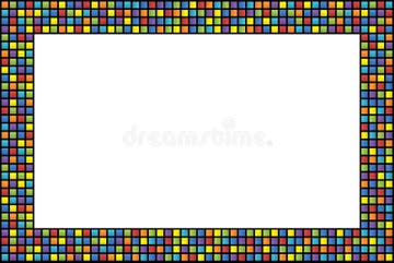 Colored Squares Border Stock Illustrations – 821 Colored Squares Border ...