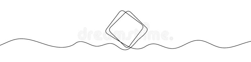 Abstract Frame in Continuous Line Drawing Style. Line Art of Frame ...