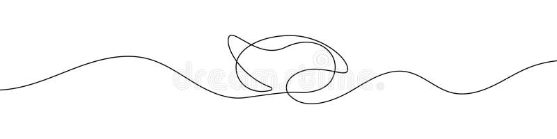 Abstract Frame in Continuous Line Drawing Style. Line Art of Frame ...