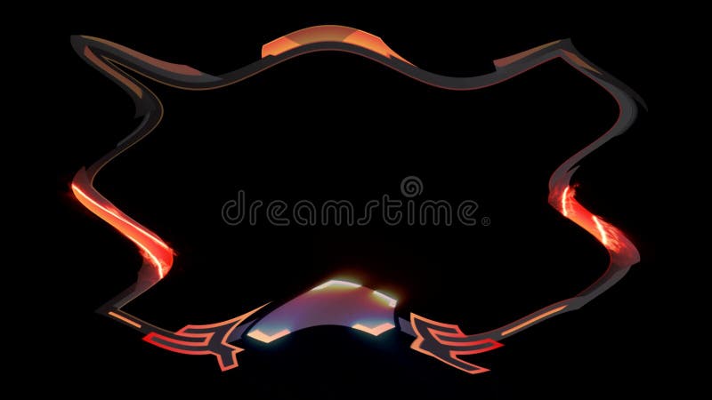 Abstract Frame with Glowing Edges Stock Footage - Video of concept ...