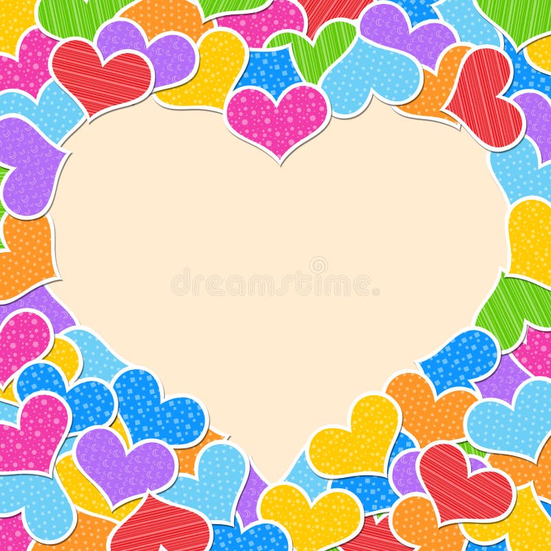 Abstract frame of hearts stock illustration. Illustration of elegance ...