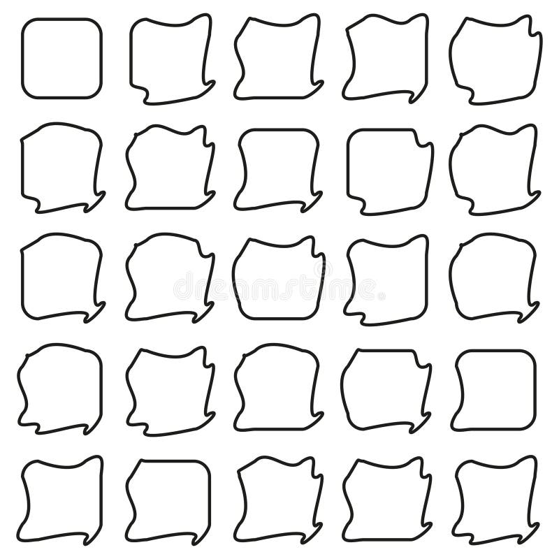 Abstract Frame Icon. Irregular Shape Graphic. Line Art Symbol. Minimal ...