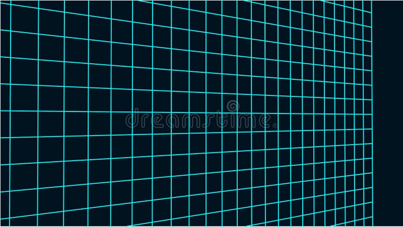 Abstract Frame Landscape. Vector Perspective Grid. 3d Mesh Stock ...