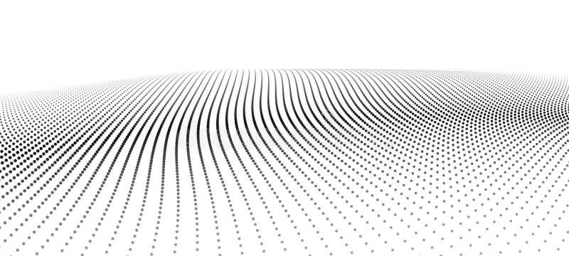 Abstract Frame Landscape. Vector Perspective Grid. 3d Mesh Stock ...