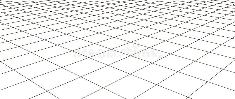 Abstract Frame Landscape. Vector Perspective Grid. 3d Mesh Stock Vector ...