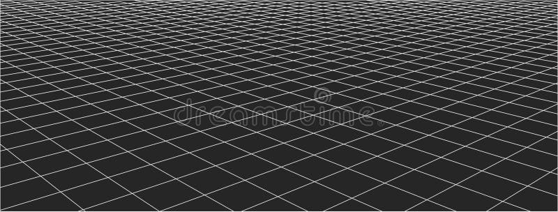 Abstract Frame Landscape. Vector Perspective Grid. 3d Mesh Stock ...