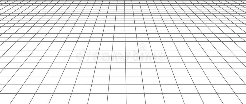 Abstract Frame Landscape. Vector Perspective Grid. 3d Mesh Stock Vector ...