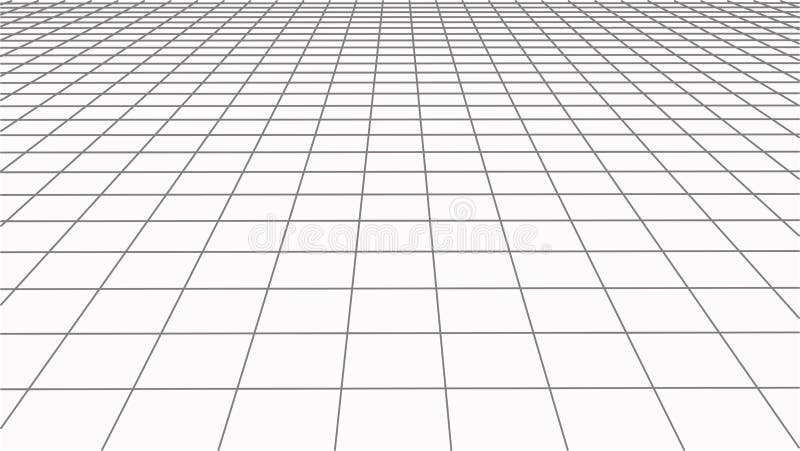 Abstract Frame Landscape. Vector Perspective Grid. 3d Mesh Stock ...