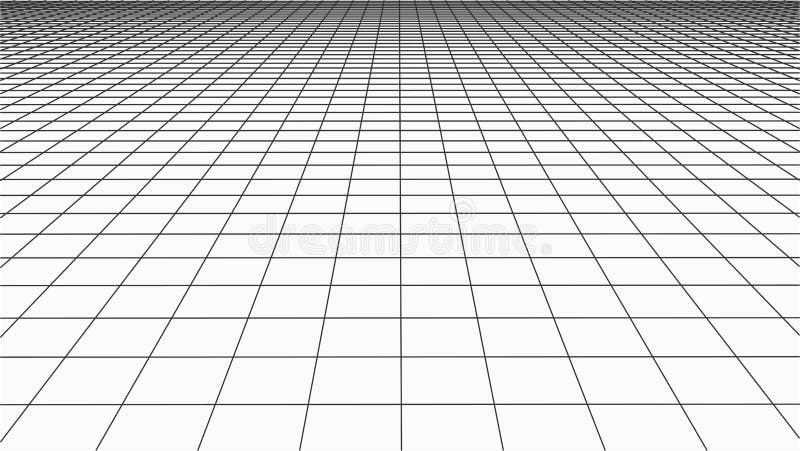 Abstract Frame Landscape. Vector Perspective Grid. 3d Mesh Stock ...