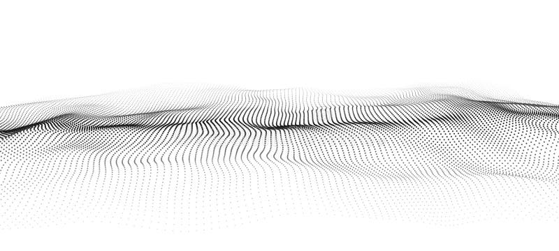 Abstract Frame Landscape. Vector Perspective Grid. 3d Mesh Stock ...