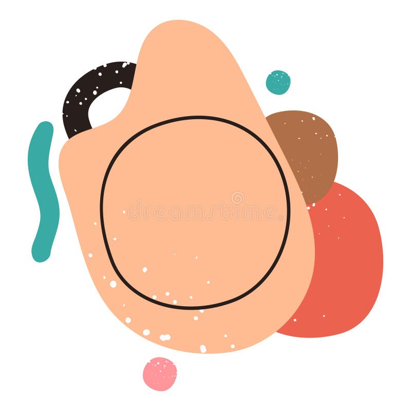 Abstract Liquid Frame. Colorful Geometric Trendy Texture Badge Flat ...