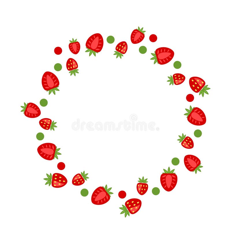 Abstract Frame Made of Strawberry Stock Vector - Illustration of flat ...