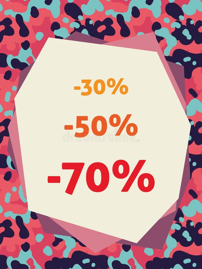 Abstract Frame Sale Border Horizontal Stock Vector - Illustration of ...