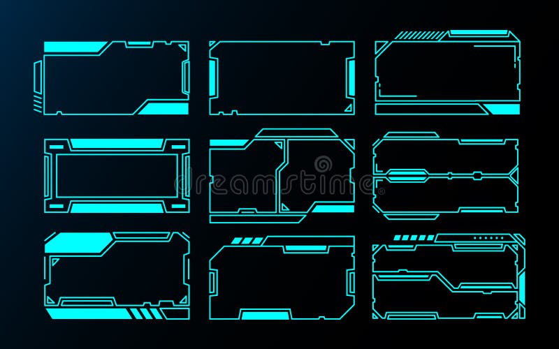 Abstract Frame Set Technology Future Interface Hud Stock Vector ... Abstract Frame Set Technology Future Interface Hud Stock Vector ...