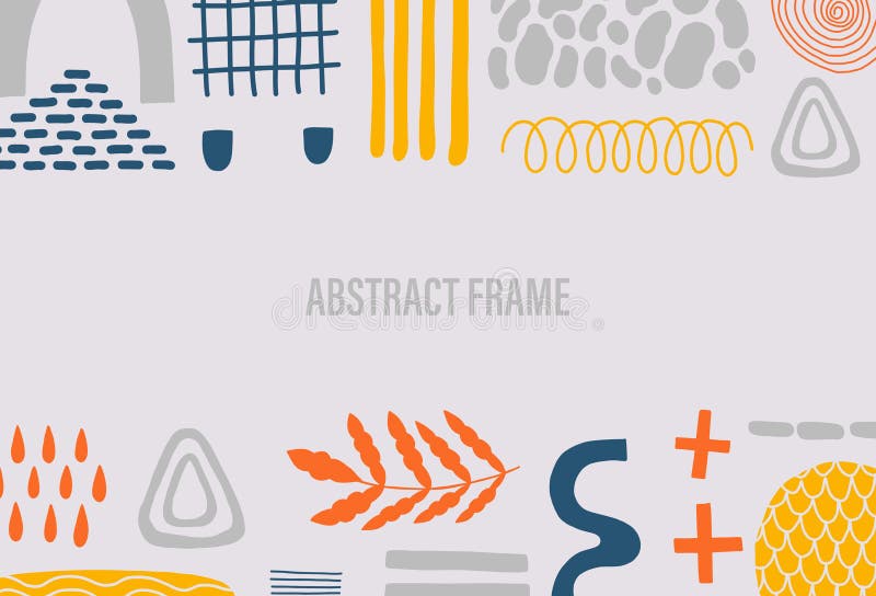 Abstract Frame Shape Design.Template Flat Element Simple Form.Hand ...
