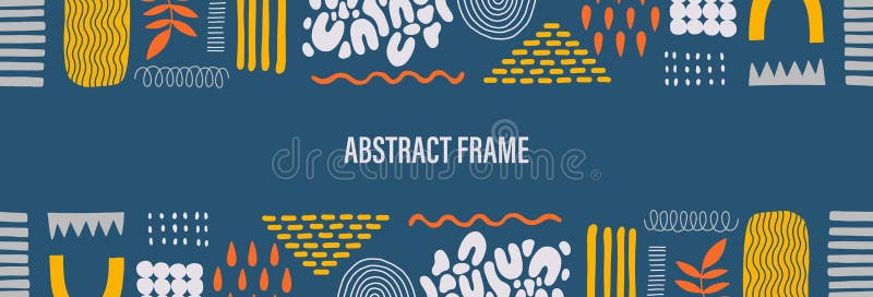 Abstract Frame Shape Design.Template Flat Element Simple Form.Hand ...