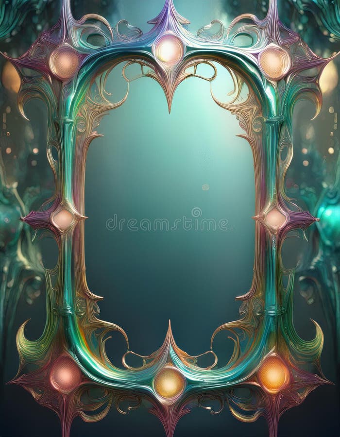 Fantasy abstract frame stock illustration. Illustration of screenshot ...