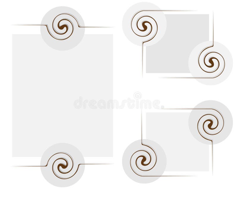Abstract Frame with Twirl Elements Stock Vector - Illustration of swirl ...