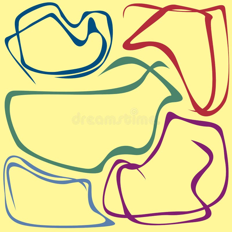 Abstract frames of curves. stock vector. Illustration of geometric ...