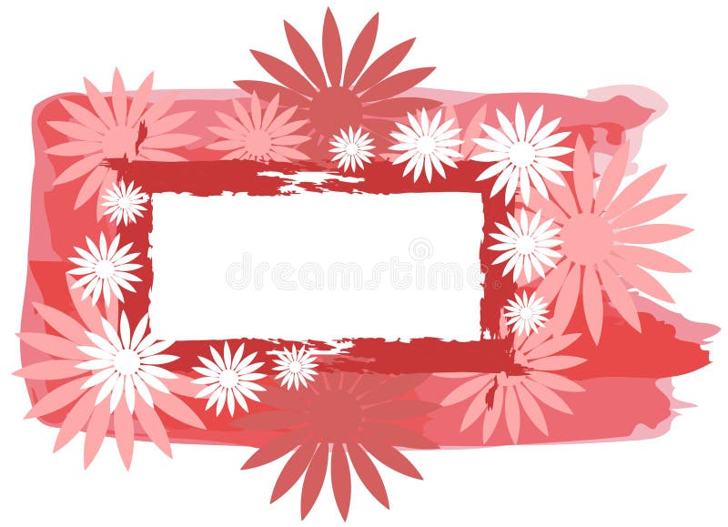 Abstract Frames with Flowers Stock Illustration - Illustration of ...