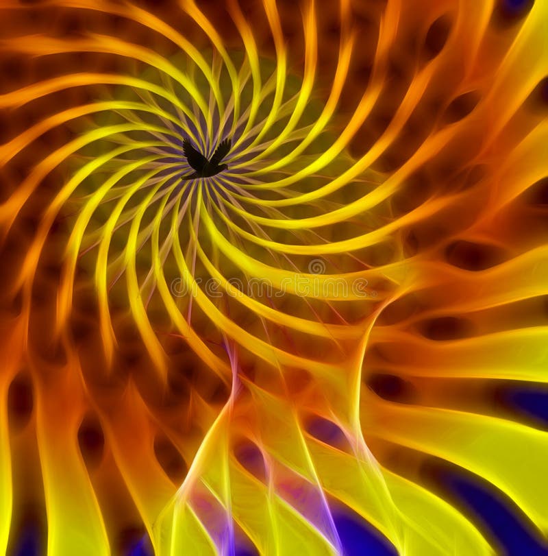 Symbol Of Spiritual Freedom And Inspiration. Stock Illustration ...