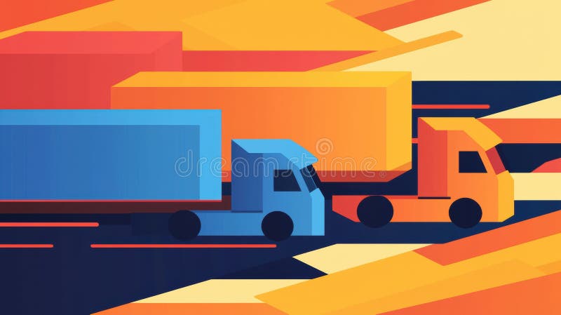 Abstract Freight Movement Design Concept Stock Illustration ...