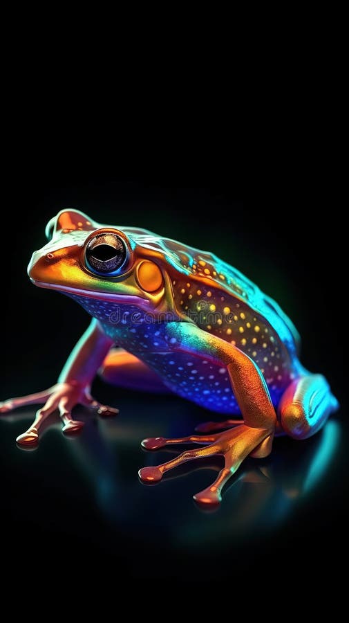 Abstract Frog on Dark Background. Stock Illustration - Illustration of ...