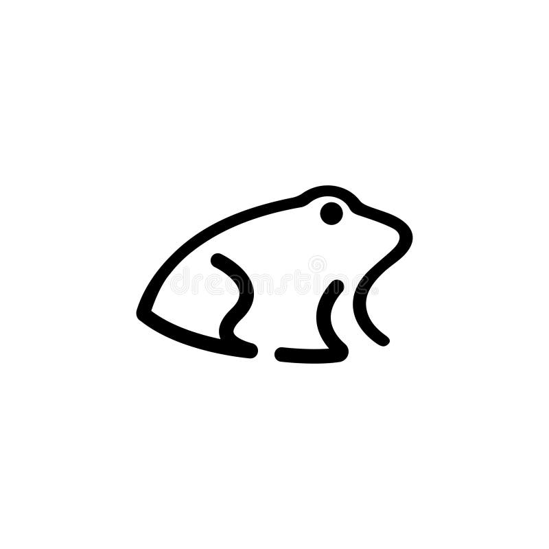 Abstract Frog Simple Line Logo Design Image Stock Vector - Illustration ...