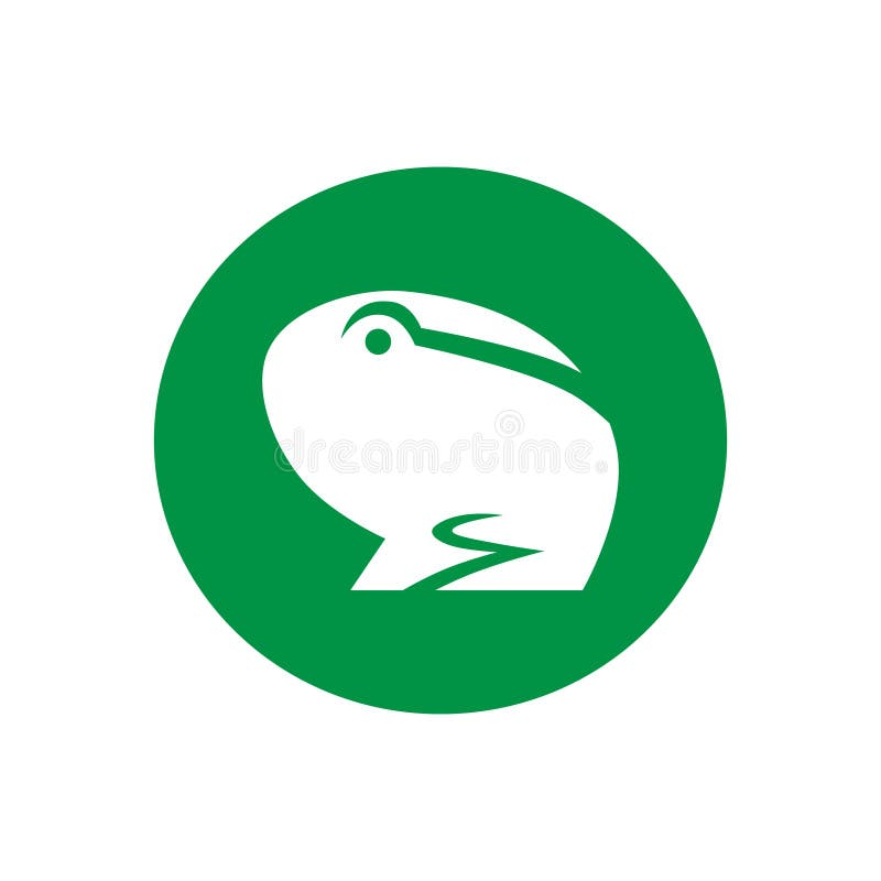 Abstract Frog Symbol, Icon on White Backdrop Stock Vector ...