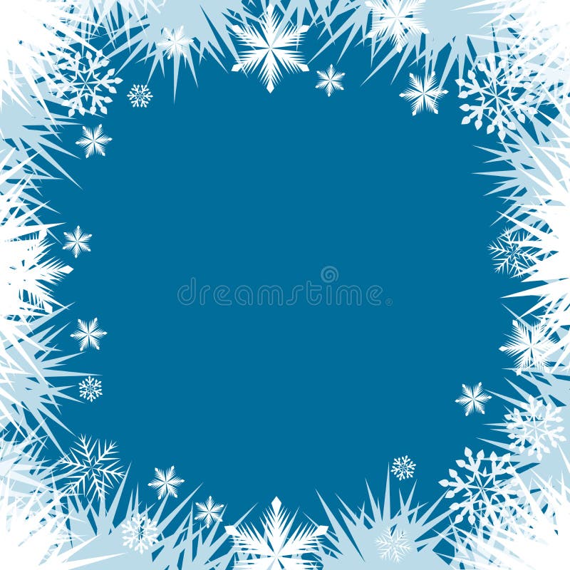 Abstract Frost Snowflake Window Border Frame Stock Vector ...