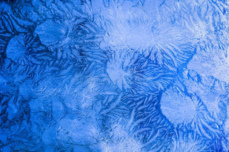 Abstract Frosty Pattern on Glass, Background Texture on the Window ...