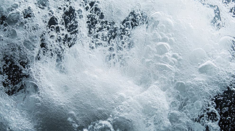 Abstract Frothy Water Texture with Intricate Bubbles Stock Illustration ...