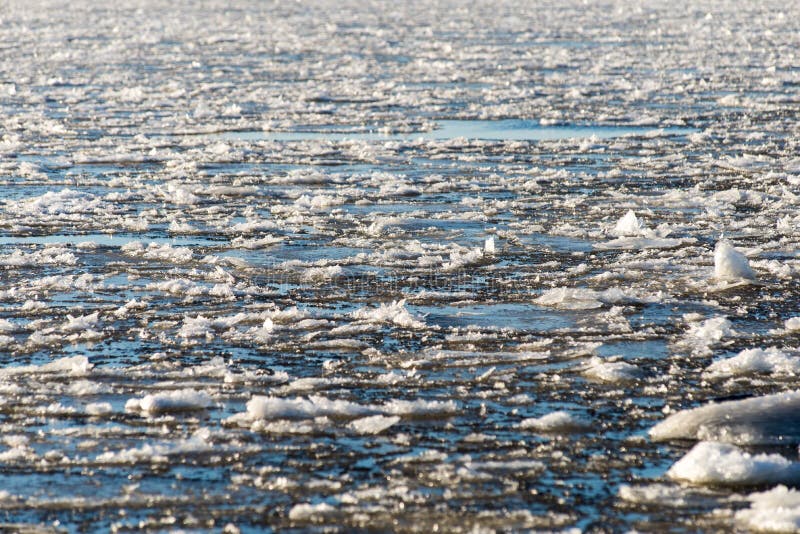 Abstract Frozen Ice Blocks in the Sea Stock Image - Image of nature ...