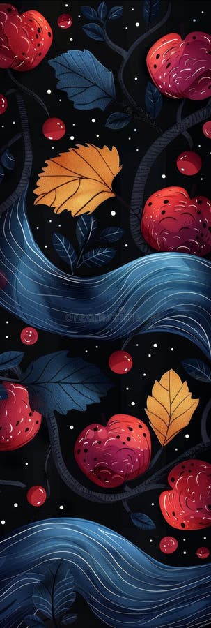 Abstract Fruit Design stock illustration. Illustration of swirling ...