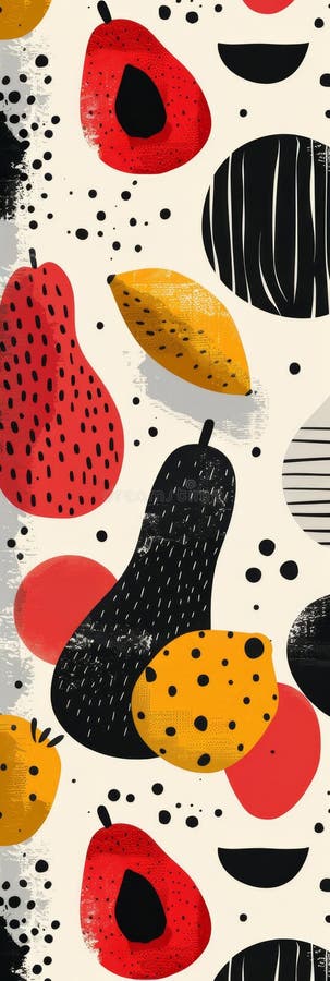 Abstract Fruit Pattern Background Stock Illustration - Illustration of ...