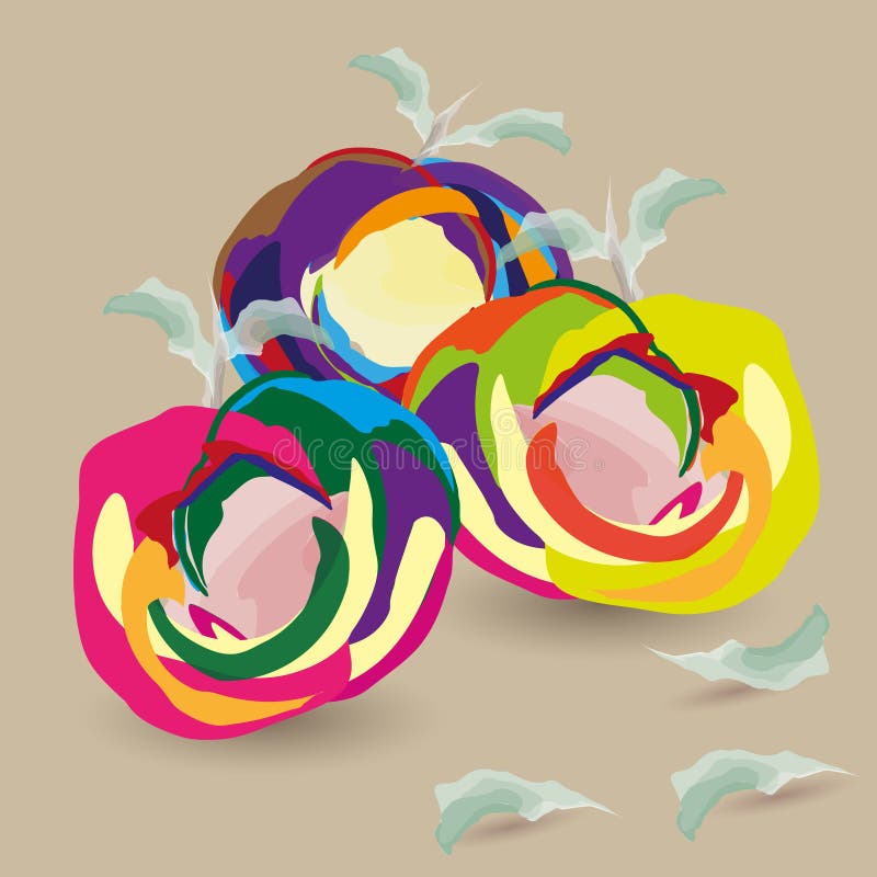 Abstract Fruit Vector Illustration Stock Vector - Illustration of color ...