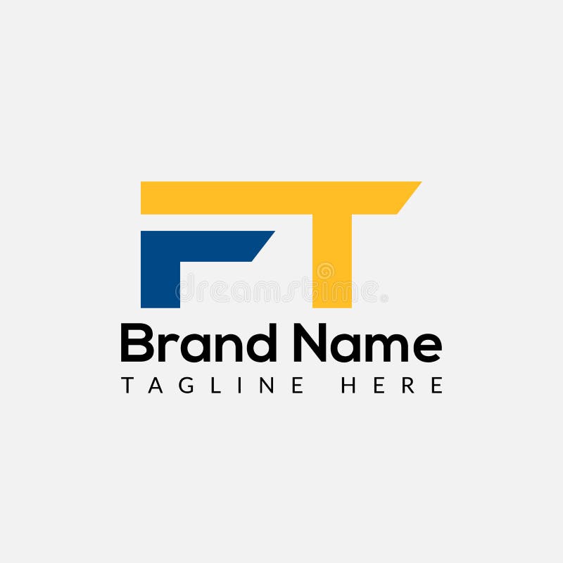 Abstract FT Letter Modern Initial Lettermarks Logo Design Stock Vector ...