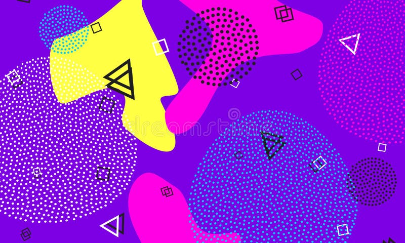 Abstract Fun Background. Colour Shapes Pattern Stock Vector ...